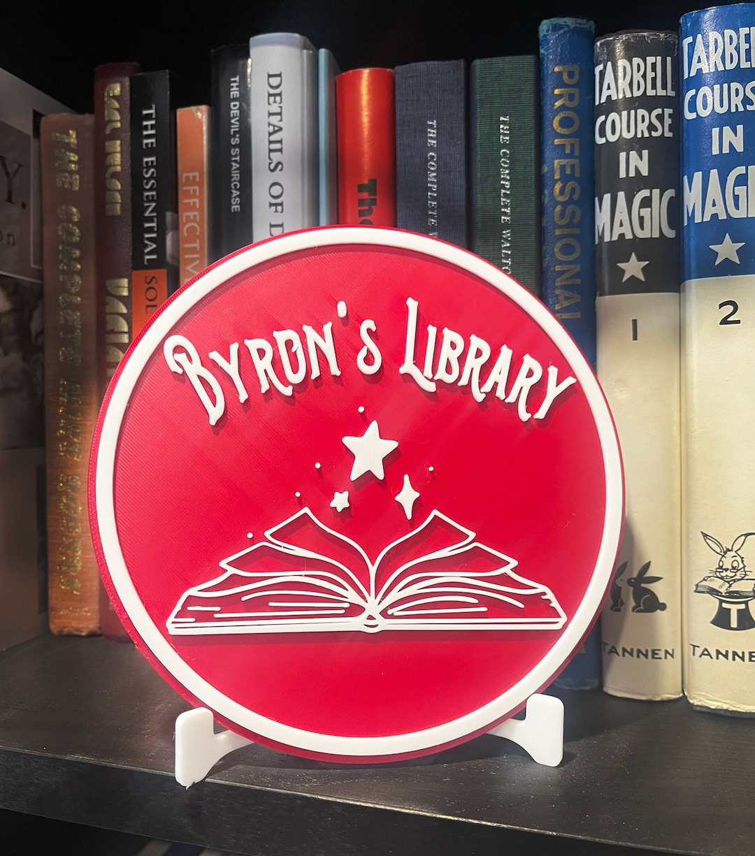 Custom Bookshelf Name Sign | Personalised Design | Multiple Colors ...