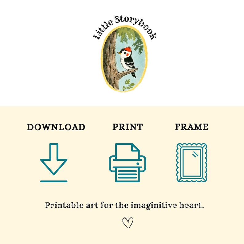 Kids Wall Art Printable Bundle- 75 Whimsical Storybook Illustrations ...