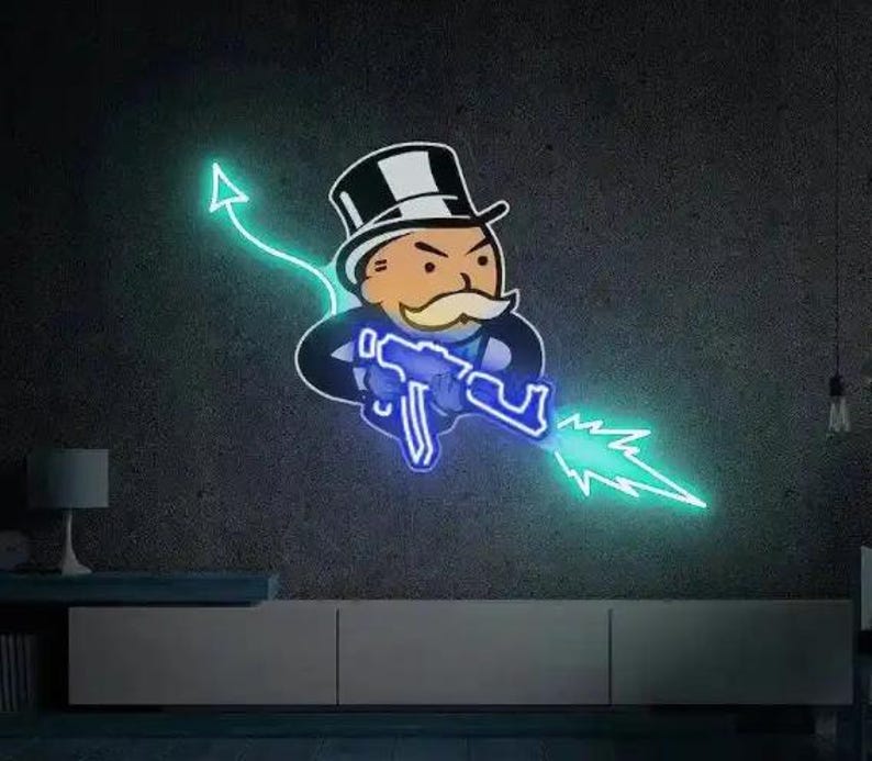 Monopoly Devil Neon Sign – Uncle Pennybags LED Wall Decor - Etsy