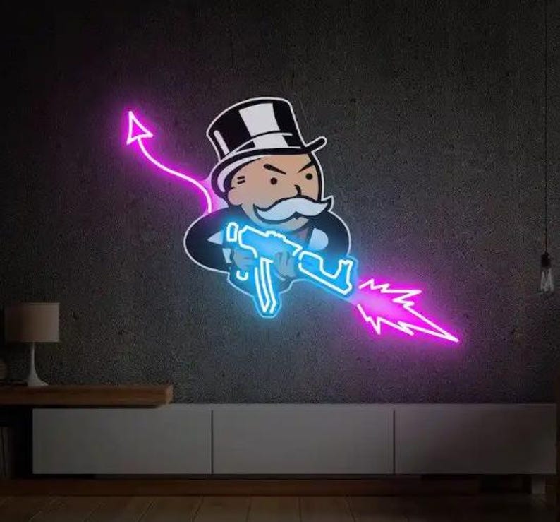 Monopoly Devil Neon Sign – Uncle Pennybags LED Wall Decor - Etsy