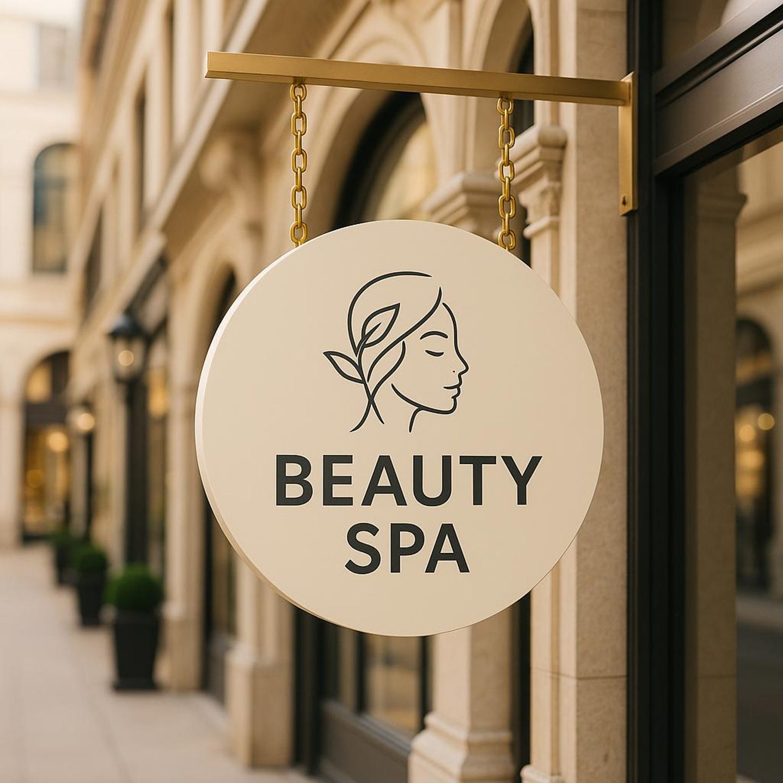 Storefront Metal Blade Sign | Custom Logo, Salon & Spa Decor - Etsy