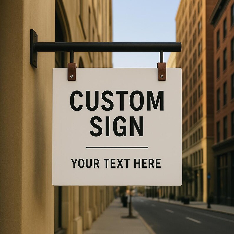 Storefront Metal Blade Sign | Custom Logo, Salon & Spa Decor - Etsy