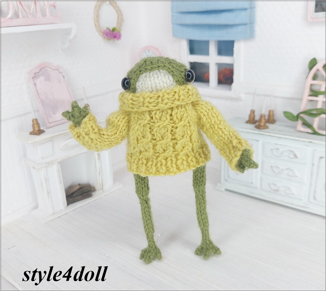 READY to SHIP Cute Frog Knitted and Outfit Style4doll - Etsy