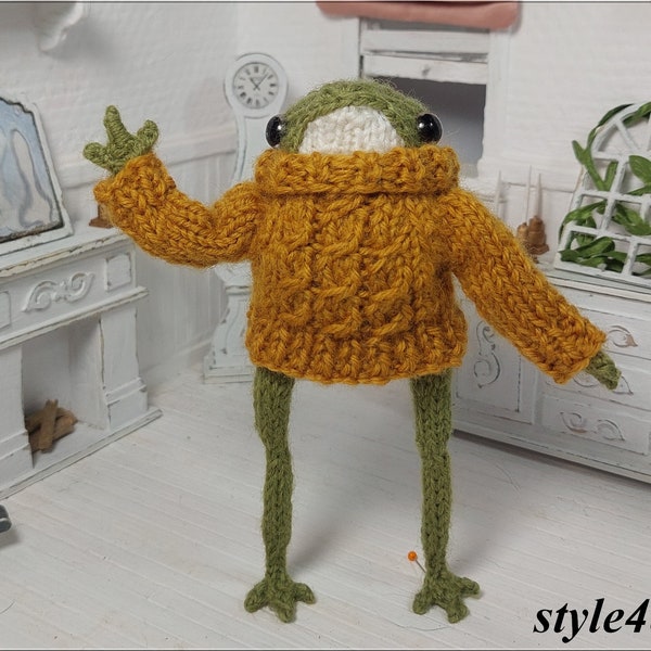 Knitted Frog - Etsy