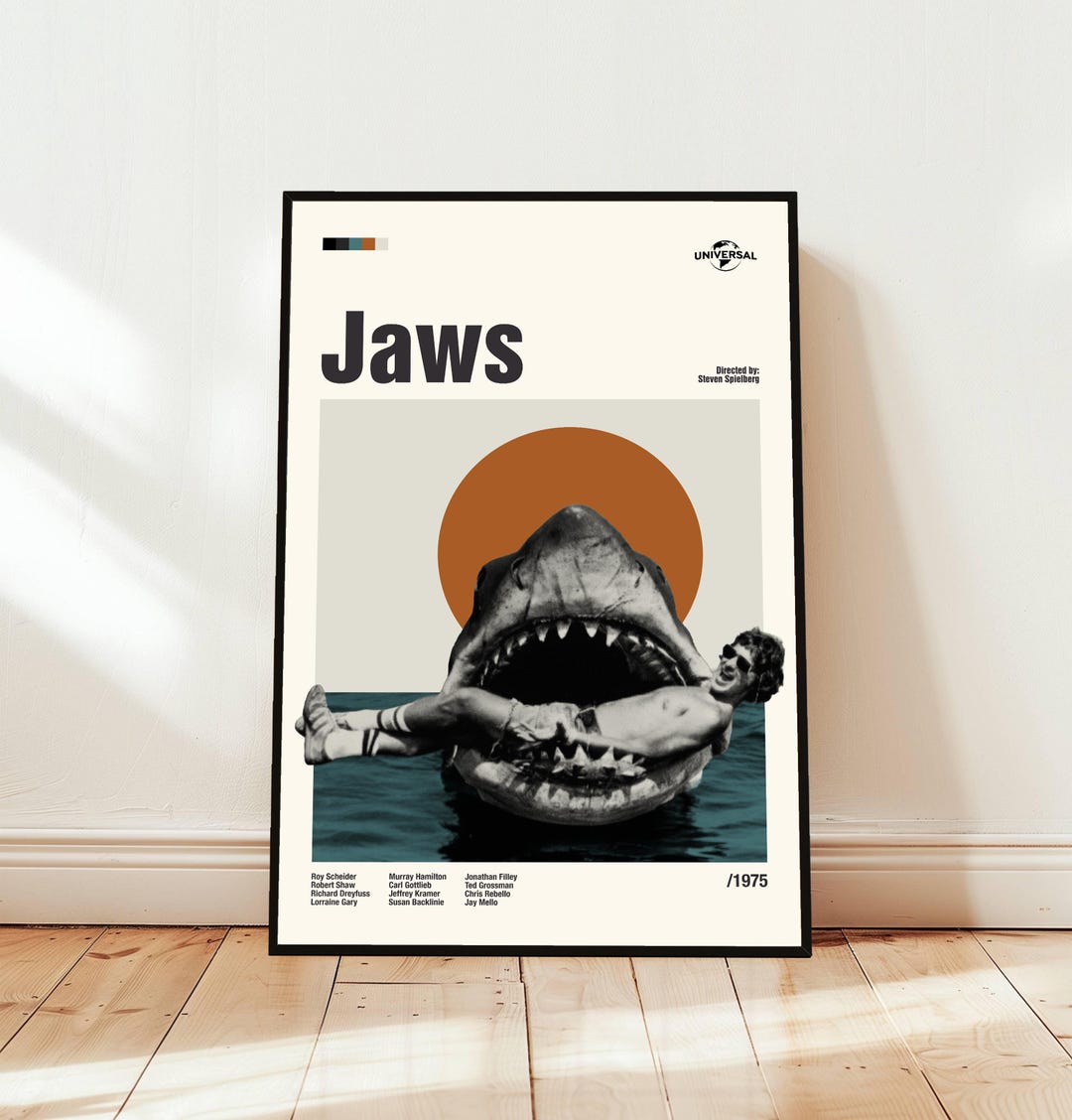 Jaws Poster / Movie Poster / Midcentury Modern Art / Minimalist Art ...