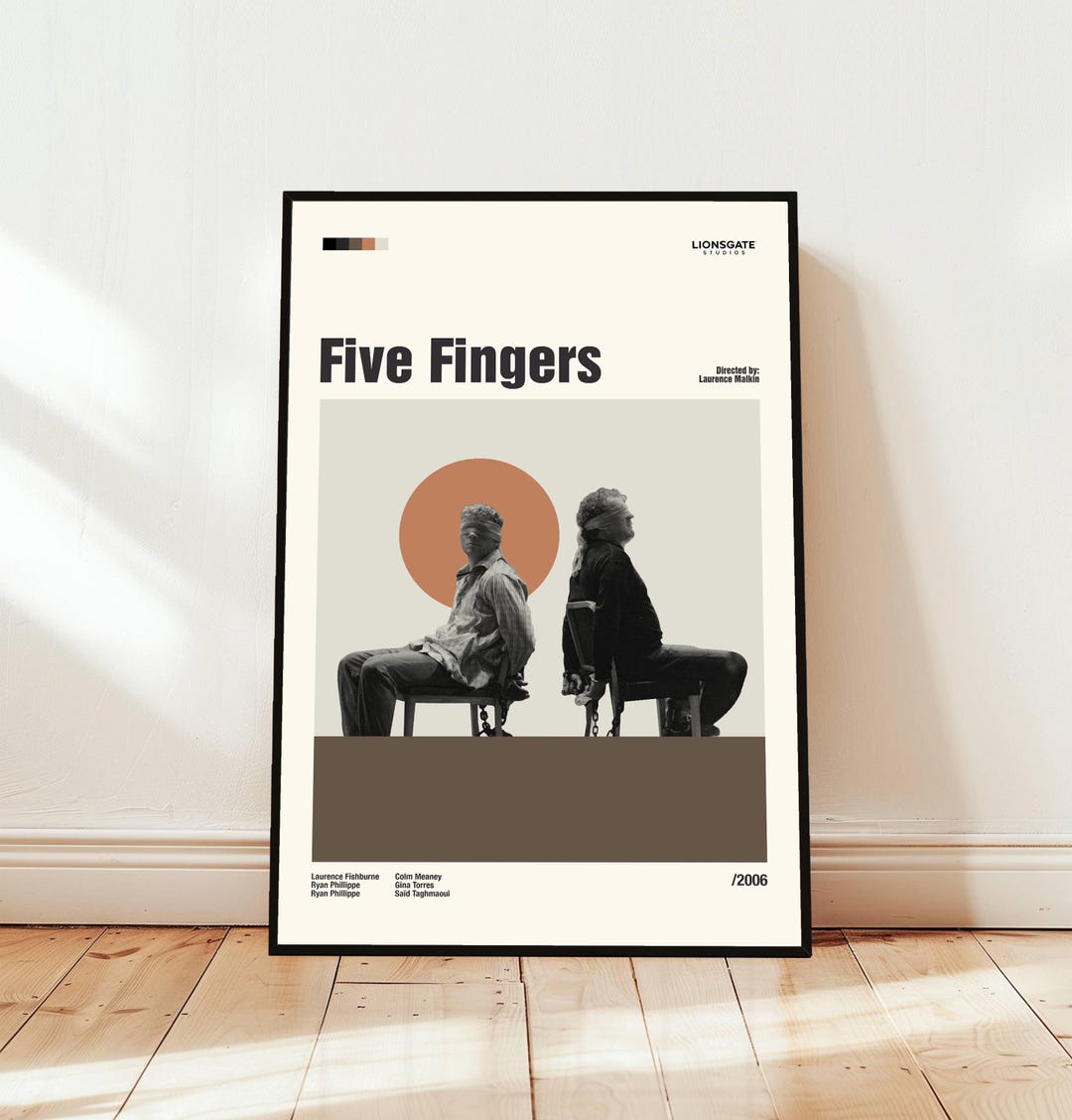 Five Fingers Poster / Film Poster / Midcentury Modern Art / Minimalist ...
