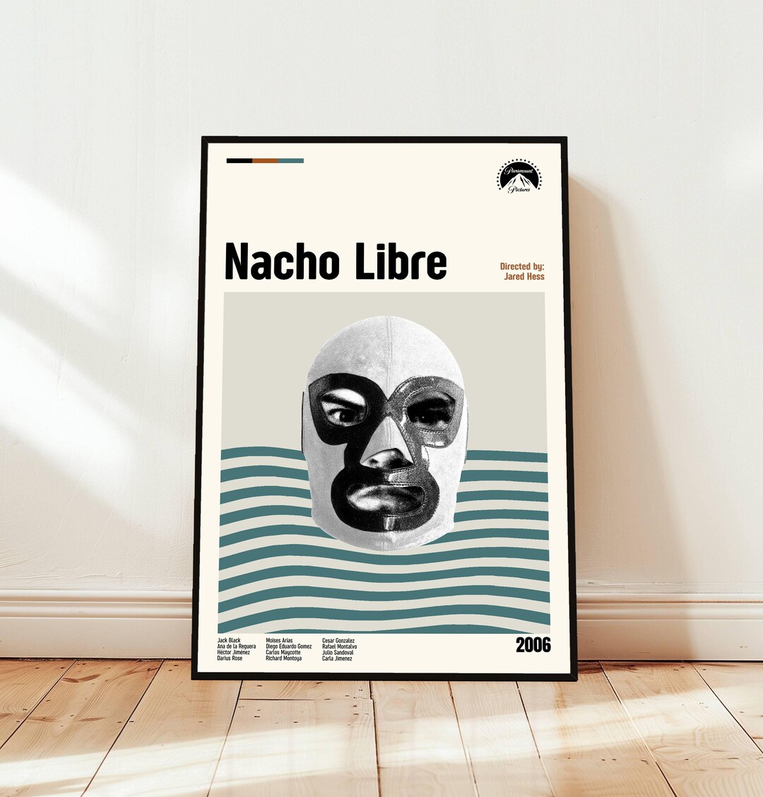 Nacho Libre Poster / Movie Poster / Midcentury Modern Art / Minimalist ...