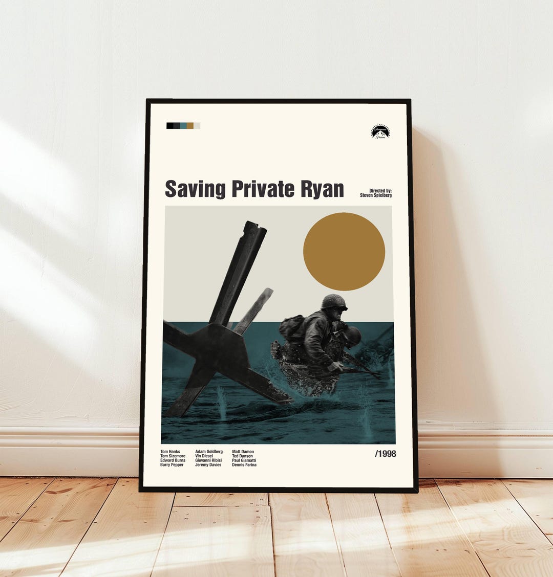 Saving Private Ryan Poster / Movie Poster / Midcentury Modern Art ...