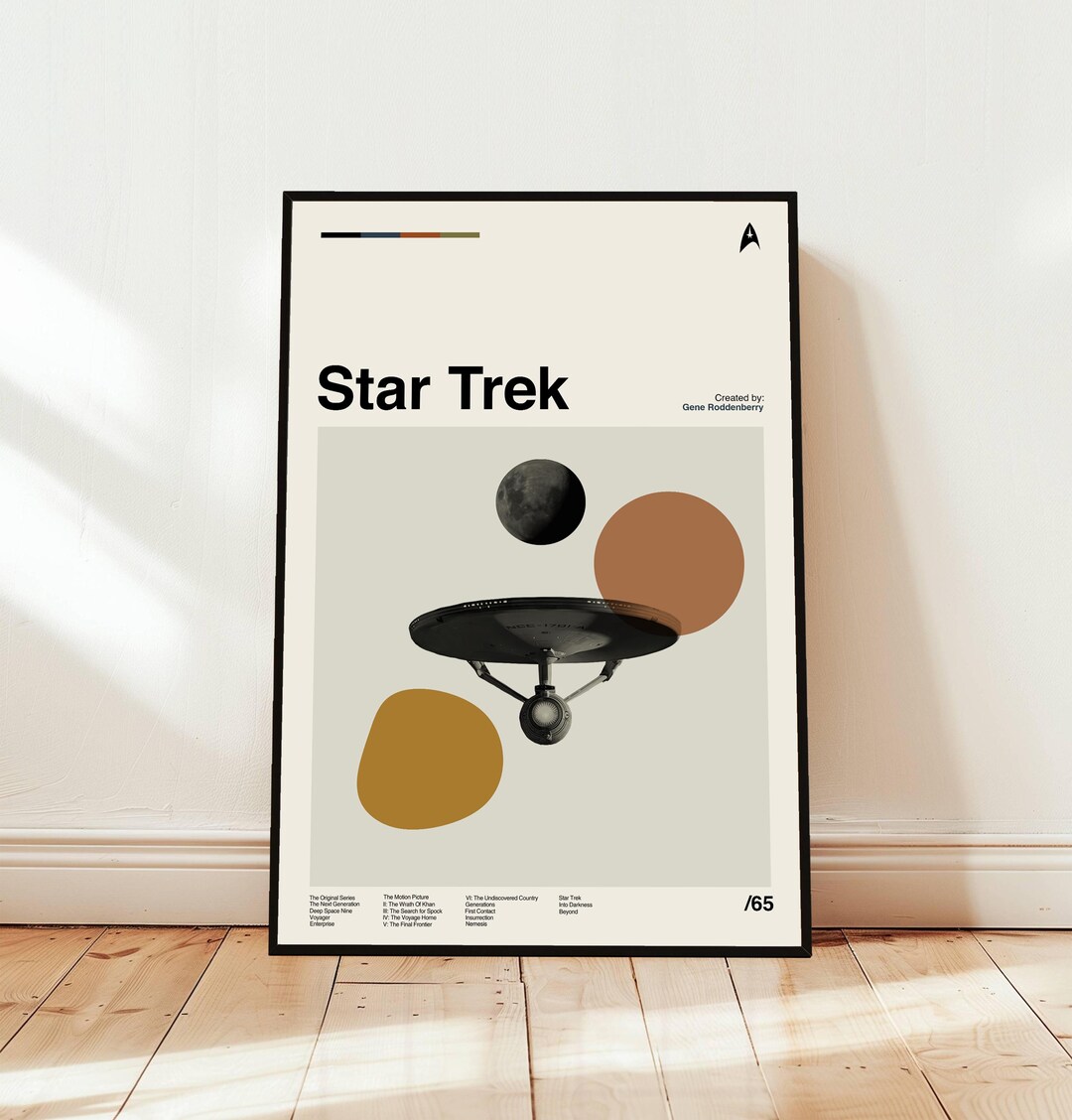 Star Trek Poster / Movie Poster / Midcentury Modern Art / Minimalist ...