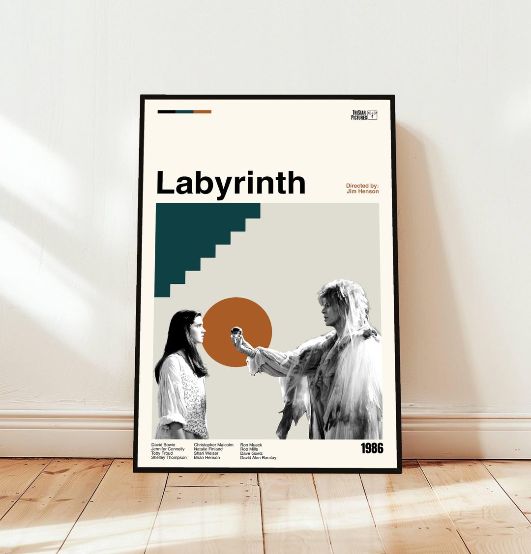 Labyrinth Movie Poster: Mid-century Modern Minimalist Art Print - Etsy