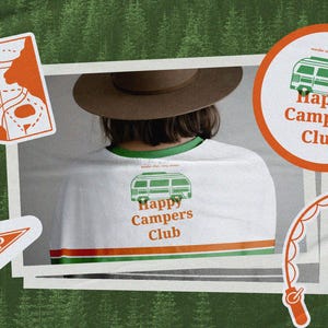 Hand-drawn Camping Clipart – Tent, Lantern, Backpack & Trees PNG and ...