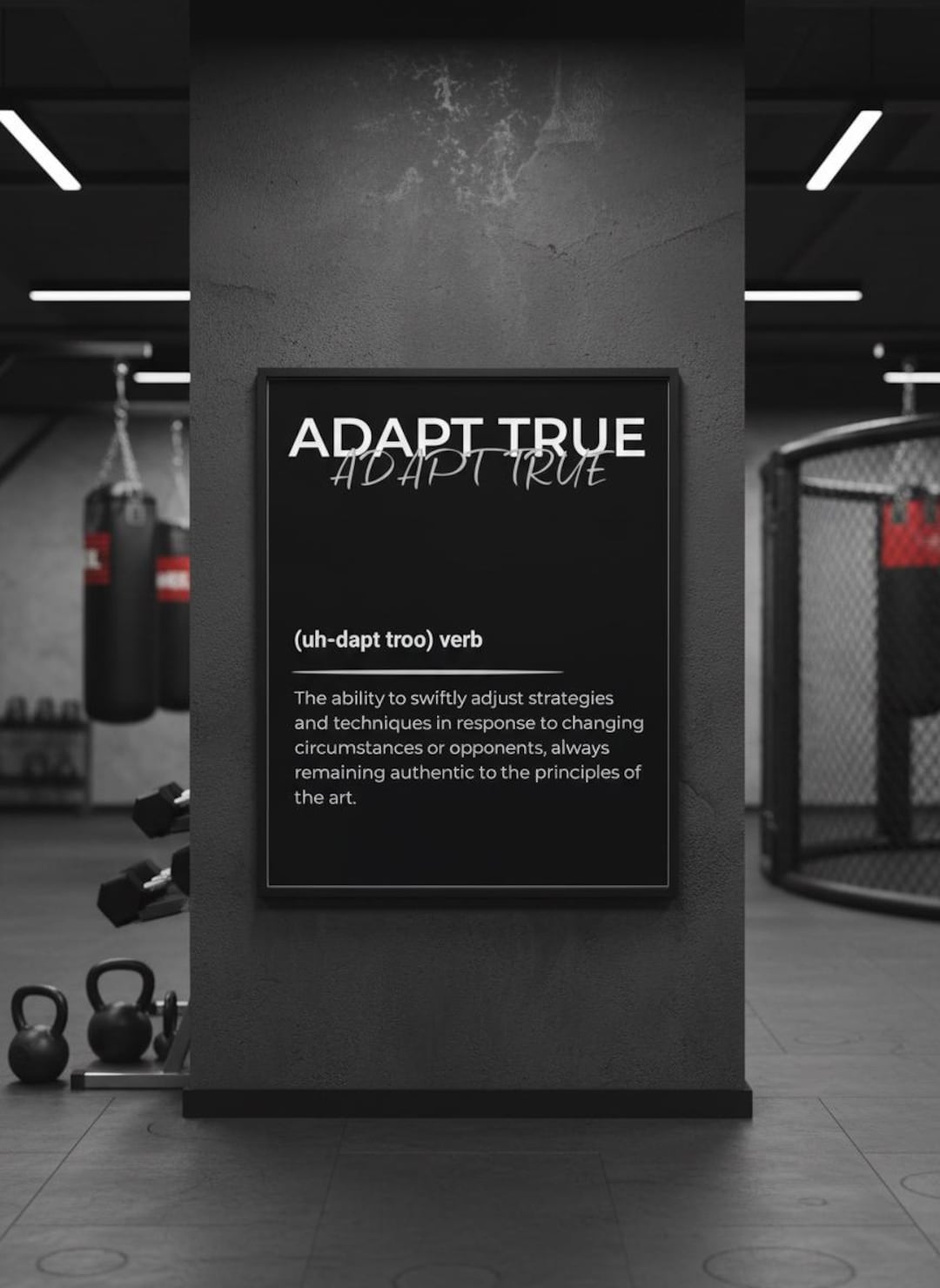 Adapt True Martial Arts Strategy Poster, Minimalist Dojo Wall Art - Etsy