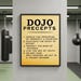 Personalized Dojo Precepts Poster, Custom Martial Arts School Rules ...