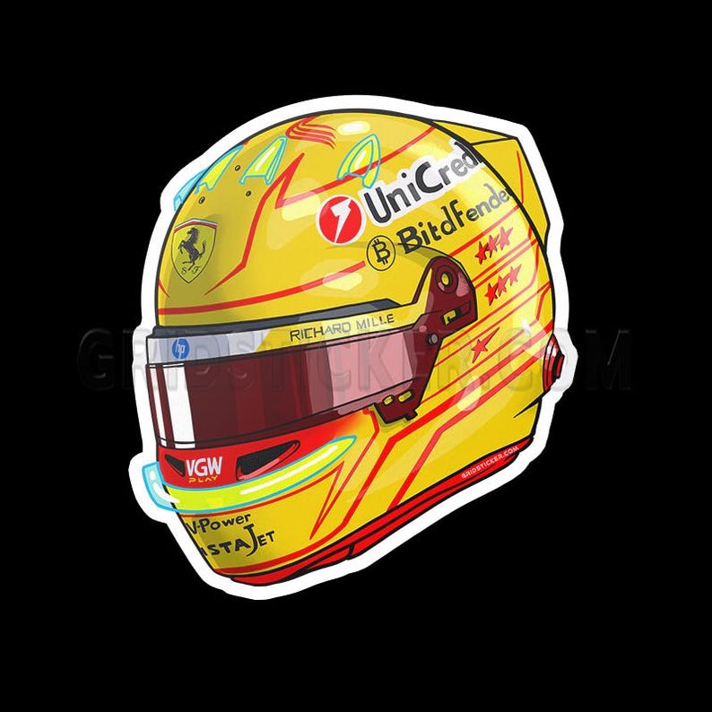 Lewis Hamilton 44 Ferrari Helmet - Etsy