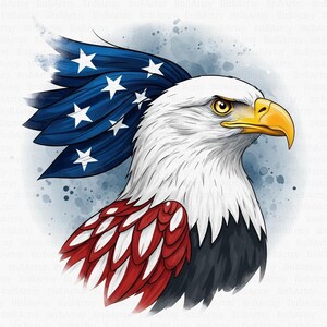 14 Patriotic Eagle & American Flag Clipart | Bald Eagle | Independence ...