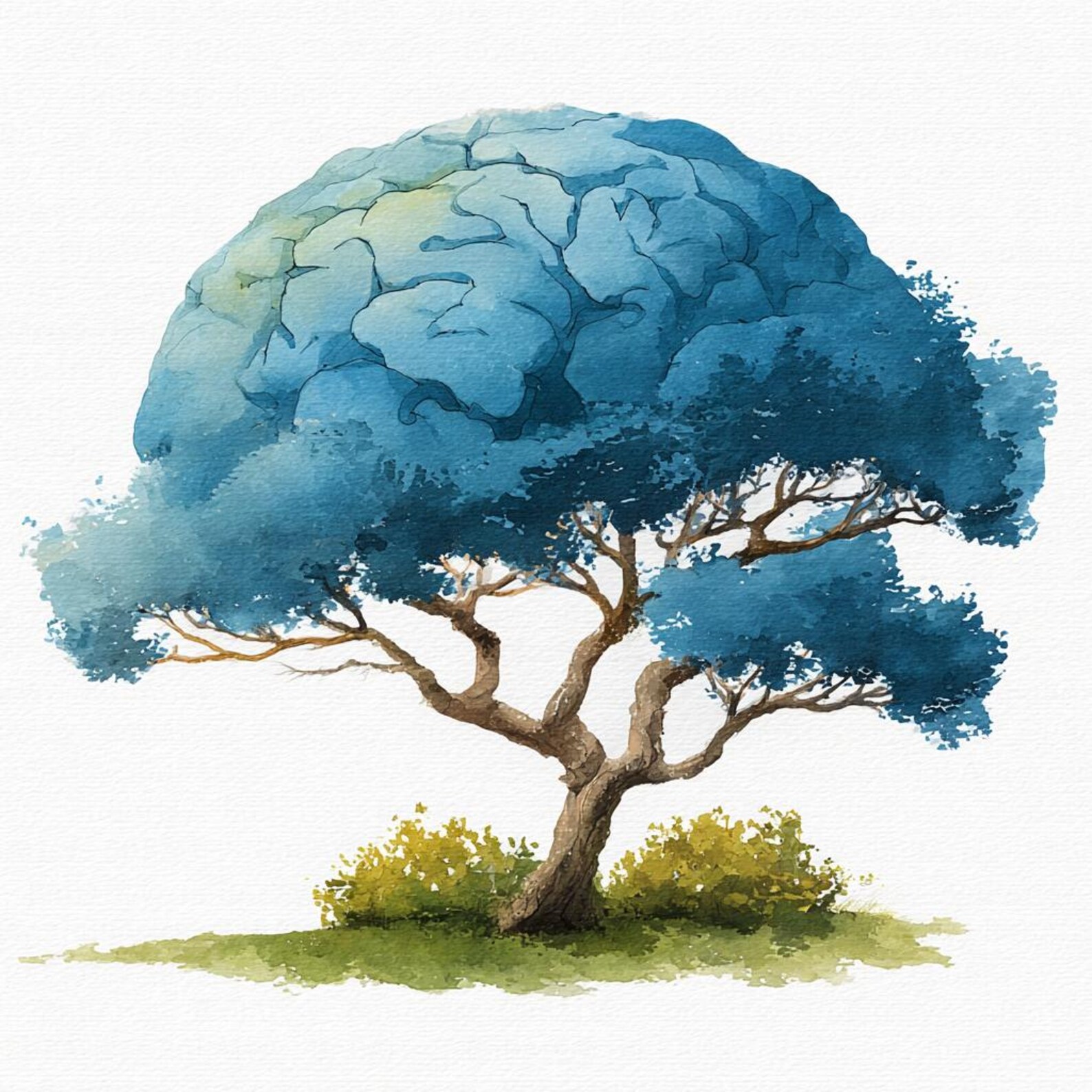 12 Brain Tree Clipart, Science Nursery, Printable Watercolor Clipart ...