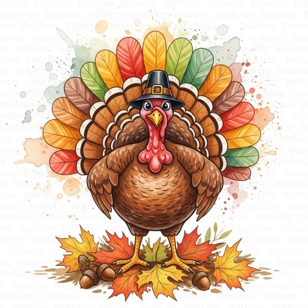 11 Turkey Tail Clipart, Thanksgiving Turkey, Fall Turkey, Printable ...