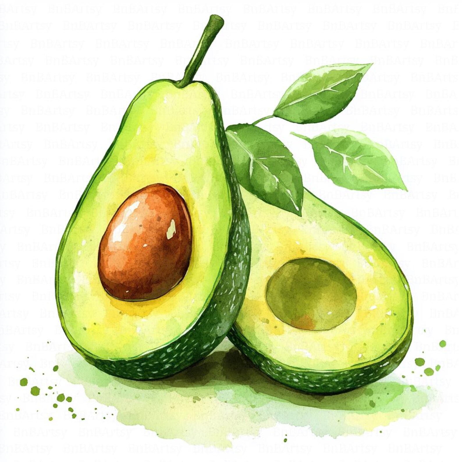 11 Avocado Clipart, Fresh Fruit Clipart, Healthy Food, Printable ...