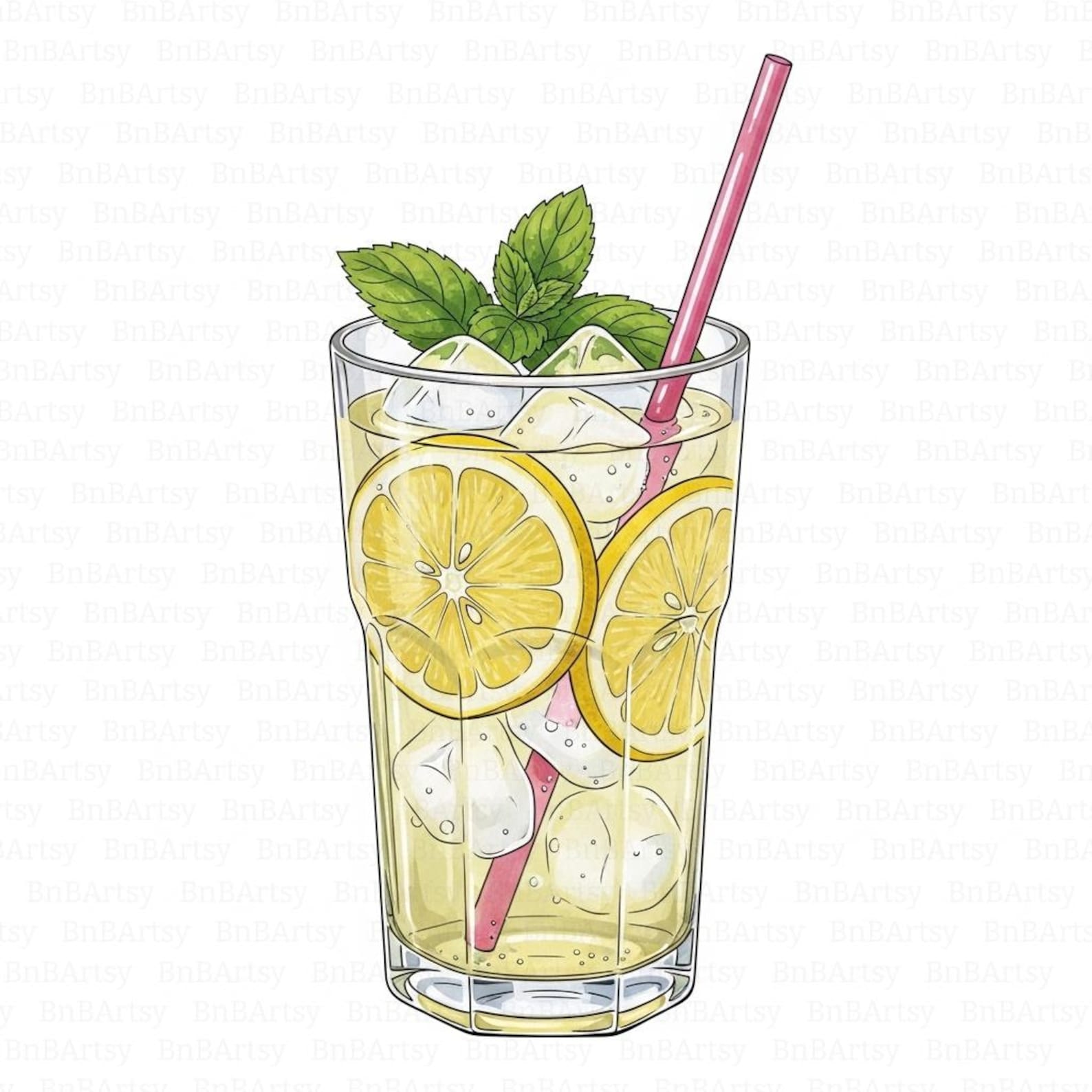 11 Lemonade Glass Clipart, Watercolor Summer Drink, Citrus Beverage Art ...