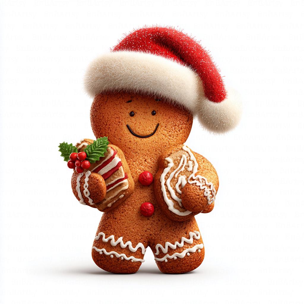 11 Cute Gingerbread Boy Clipart, Christmas Cookie, Printable Watercolor ...