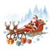 14 Santa Sleigh Clipart, Christmas Reindeer Clipart, Printable ...