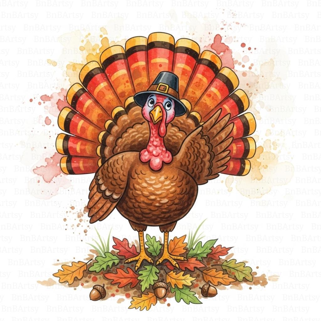 11 Turkey Tail Clipart, Thanksgiving Turkey, Fall Turkey, Printable ...