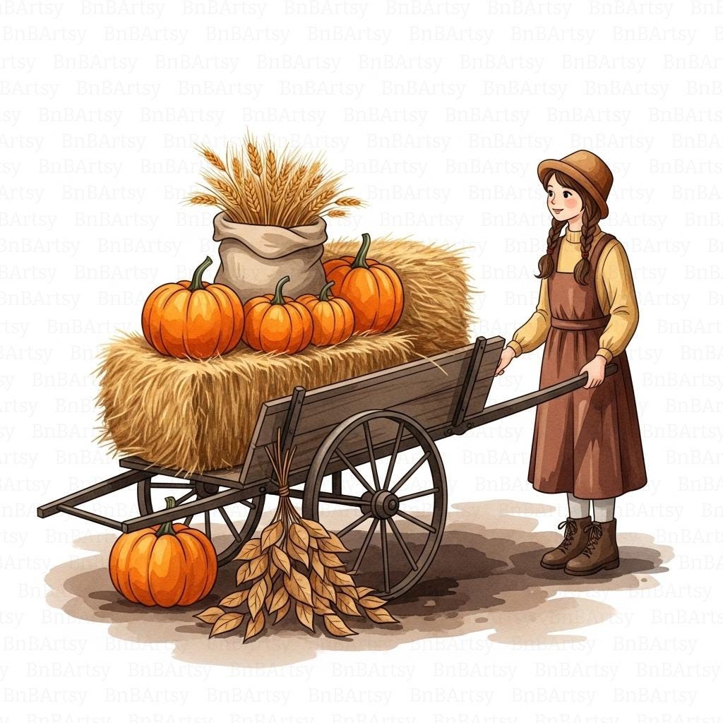 14 Fall Market Clipart, Thanksgiving Clipart, Fall Girl Clipart ...