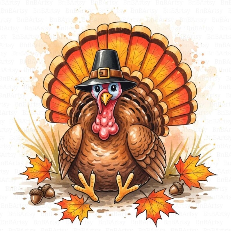 11 Turkey Tail Clipart, Thanksgiving Turkey, Fall Turkey, Printable ...