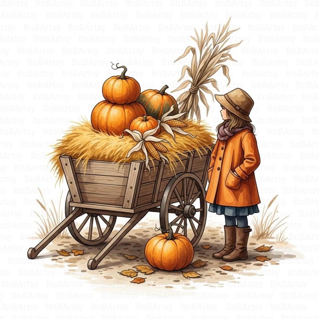 14 Fall Market Clipart, Thanksgiving Clipart, Fall Girl Clipart ...
