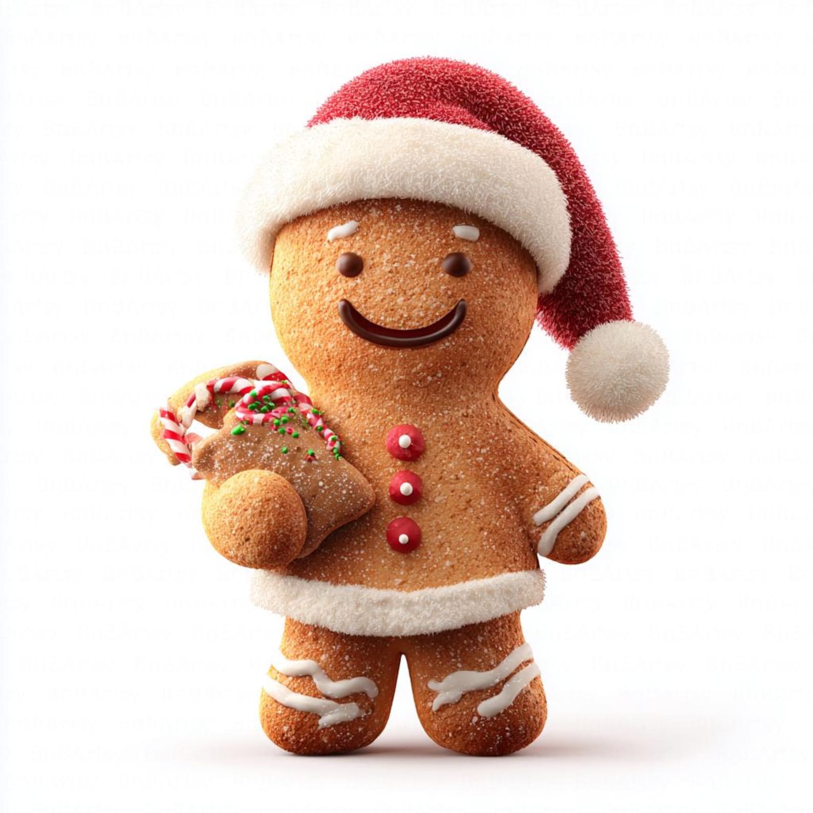 11 Cute Gingerbread Boy Clipart, Christmas Cookie, Printable Watercolor ...
