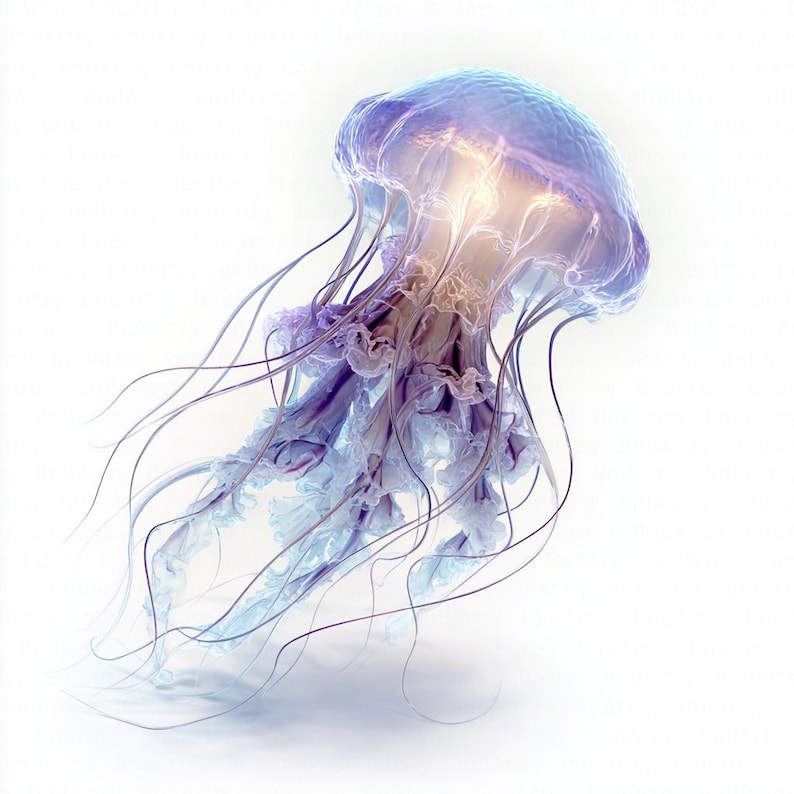 Watercolor Jellyfish Clipart, 12 Printable Dreamy Ocean Sea Life ...