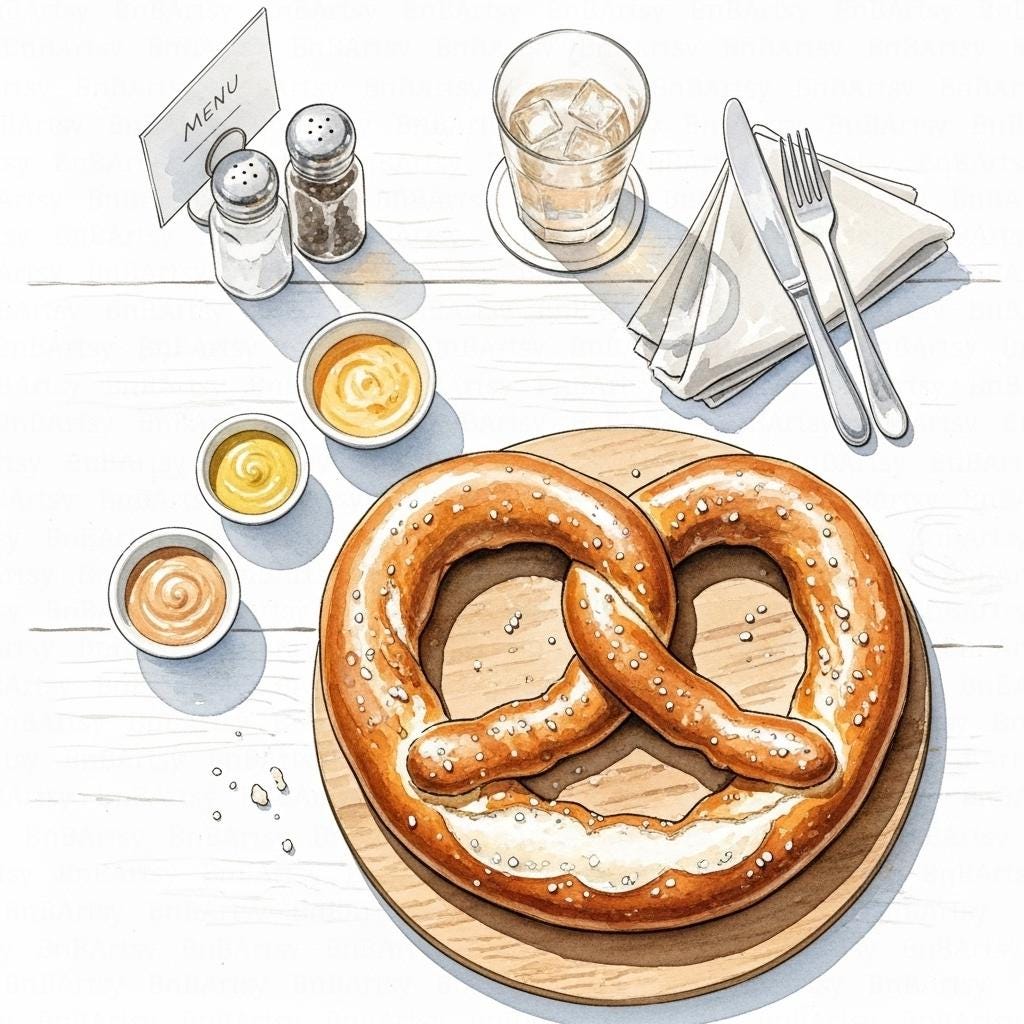 Pretzel Clipart, Watercolor Kitchen Decor Printable (digital Download ...