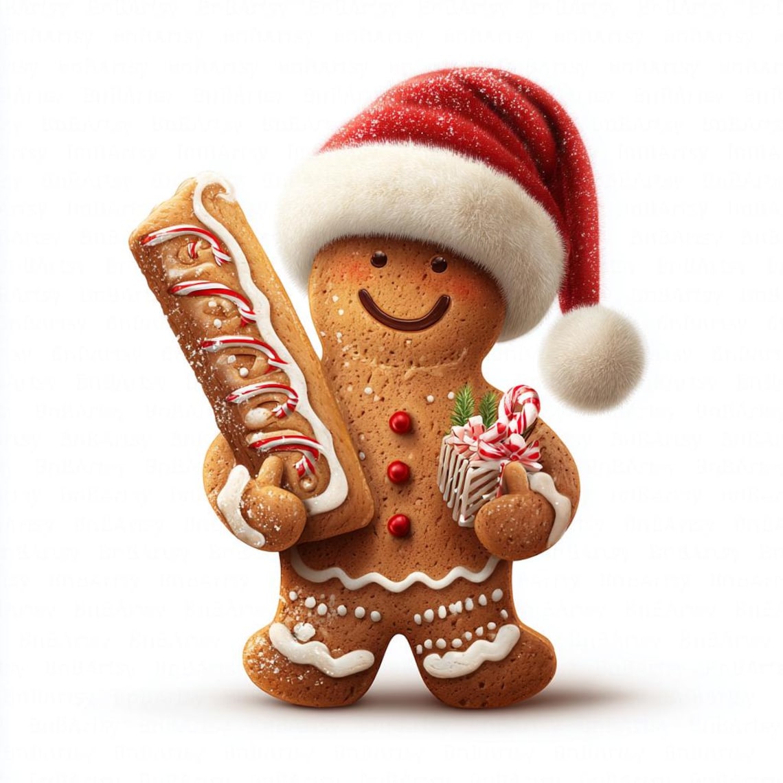 11 Cute Gingerbread Boy Clipart, Christmas Cookie, Printable Watercolor ...