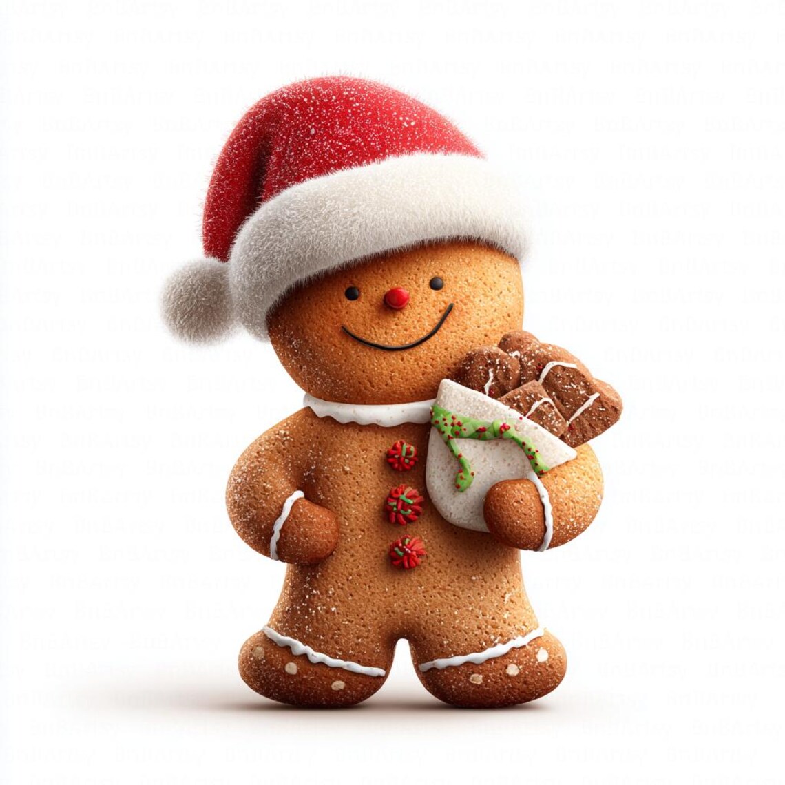 11 Cute Gingerbread Boy Clipart, Christmas Cookie, Printable Watercolor ...