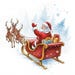 14 Santa Sleigh Clipart, Christmas Reindeer Clipart, Printable ...