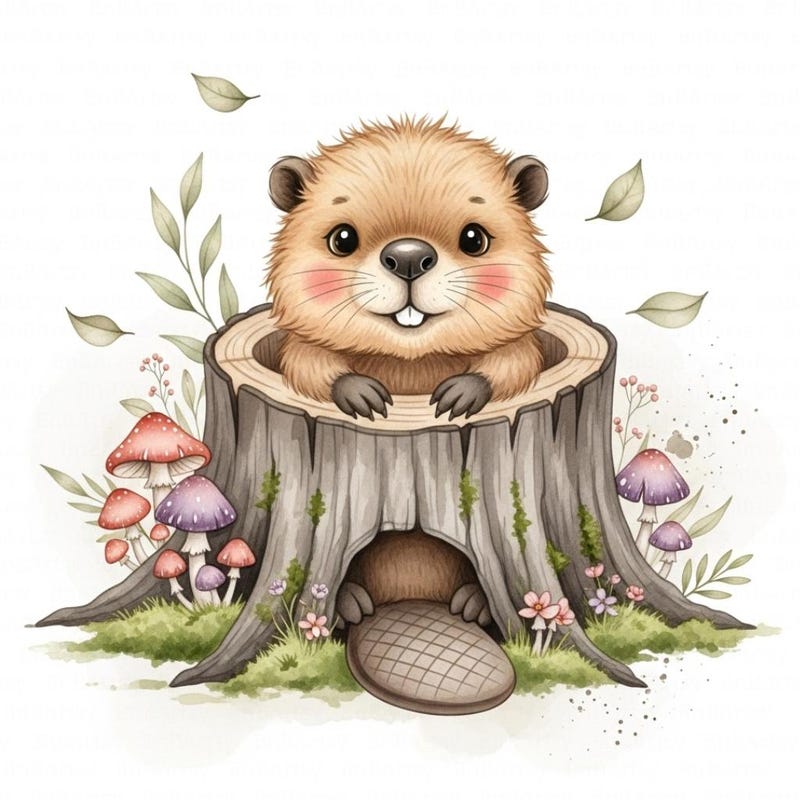 Beaver Clipart - Etsy