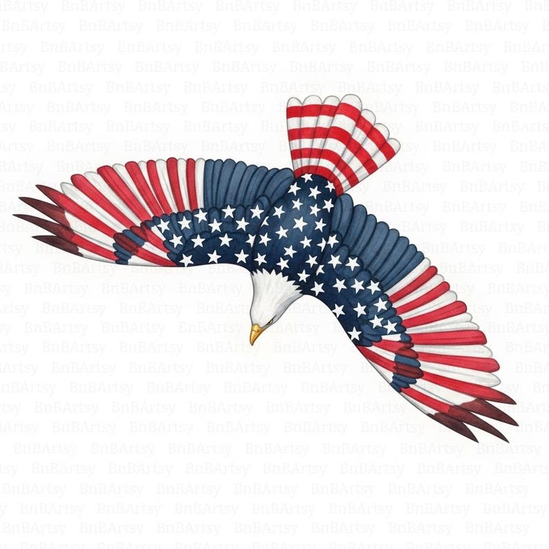 14 Patriotic Eagle & American Flag Clipart | Bald Eagle | Independence ...