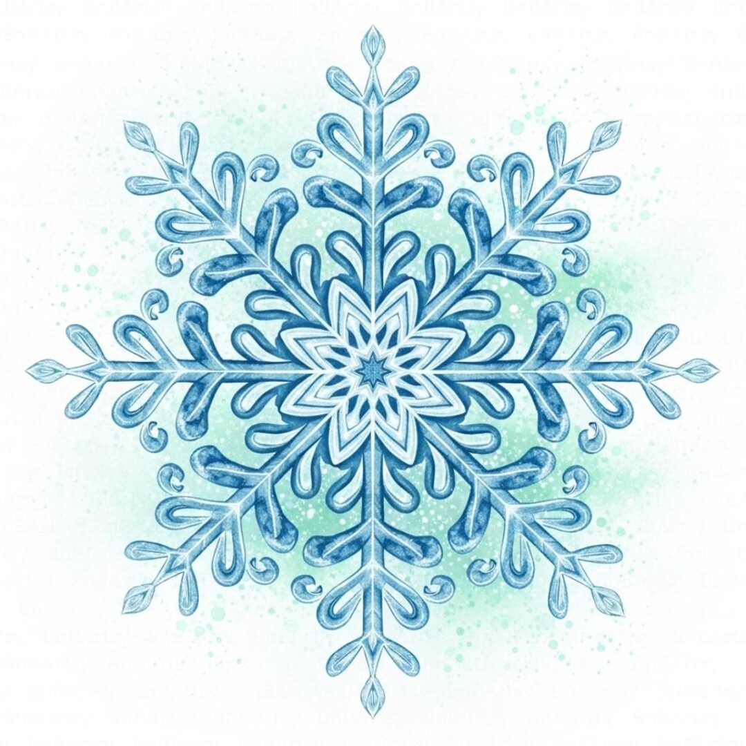 11 Christmas Snowflake Clipart, Winter Frozen Snowflake, Printable ...
