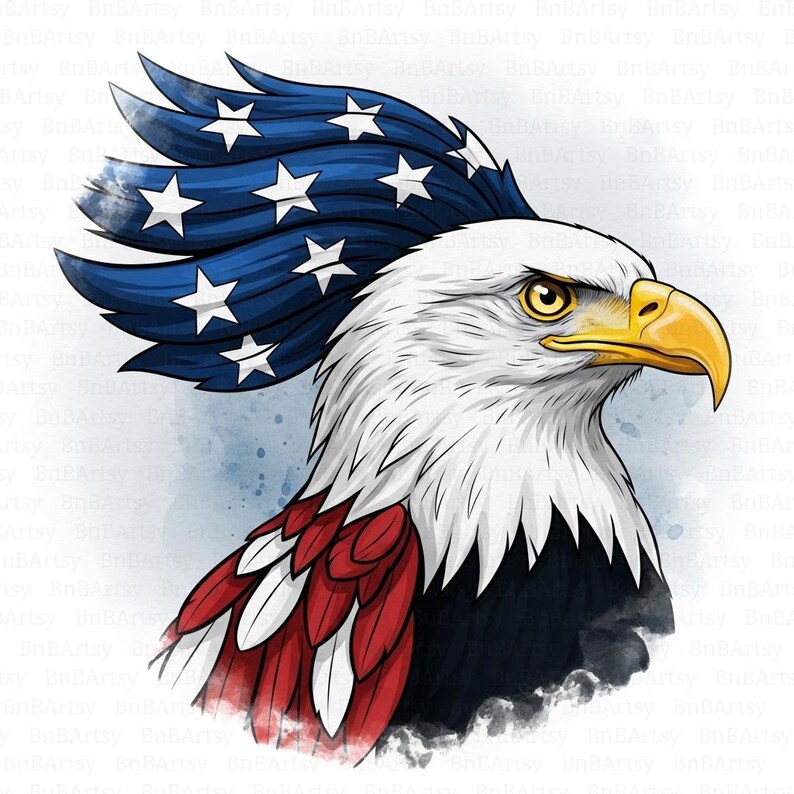 14 Patriotic Eagle & American Flag Clipart | Bald Eagle | Independence ...