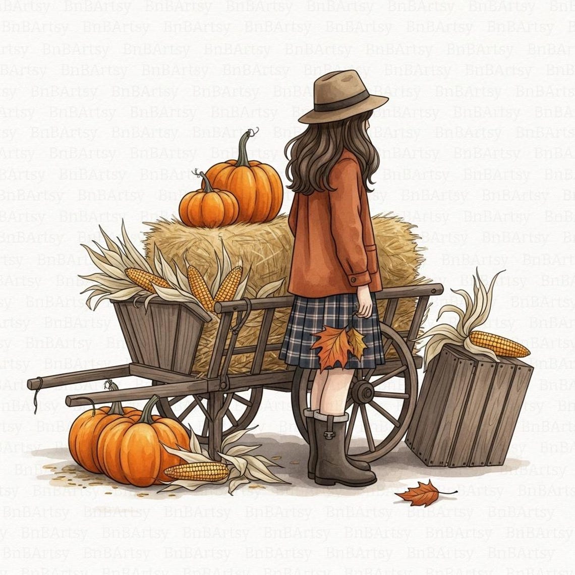 14 Fall Market Clipart, Thanksgiving Clipart, Fall Girl Clipart ...