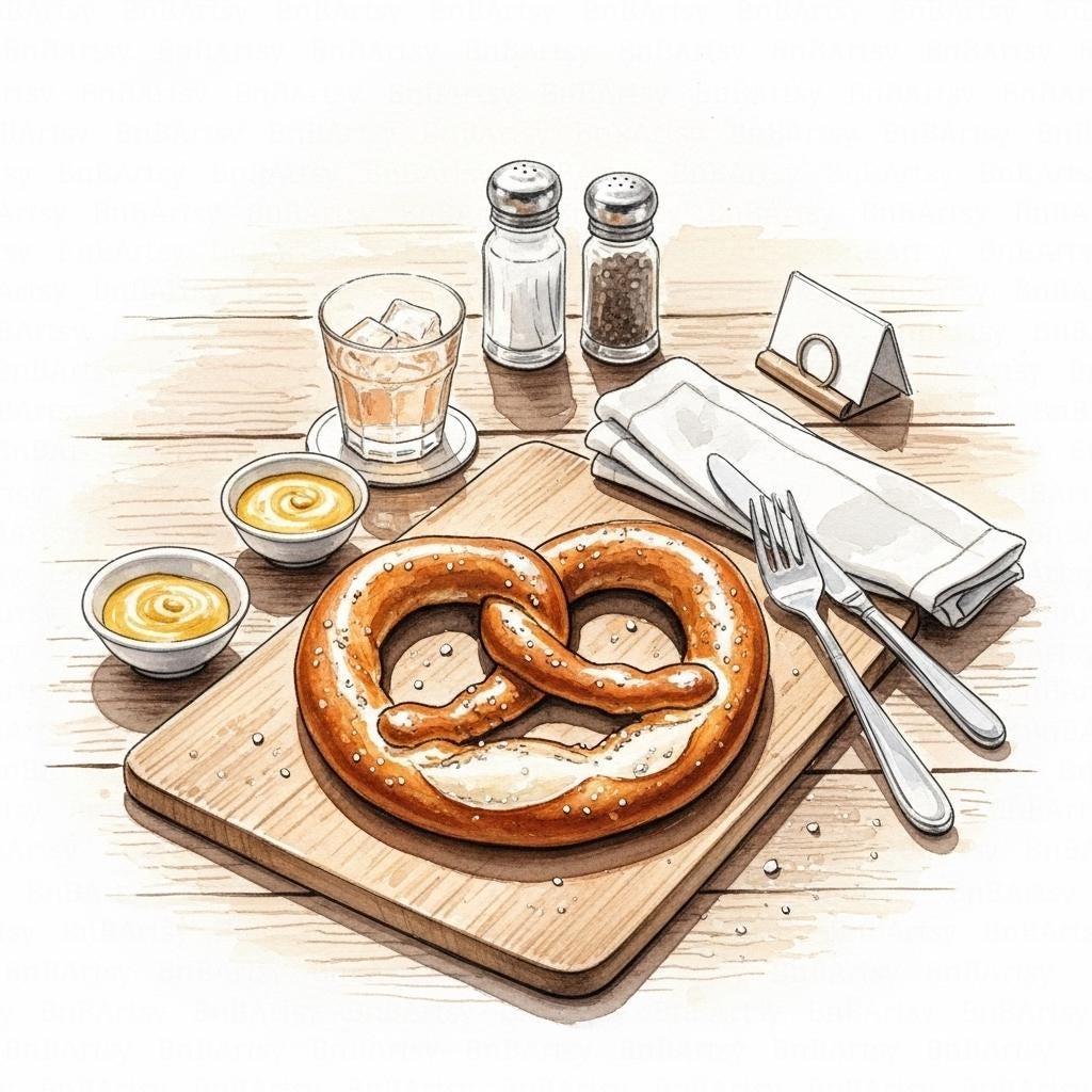 Pretzel Clipart, Watercolor Kitchen Decor Printable (digital Download ...