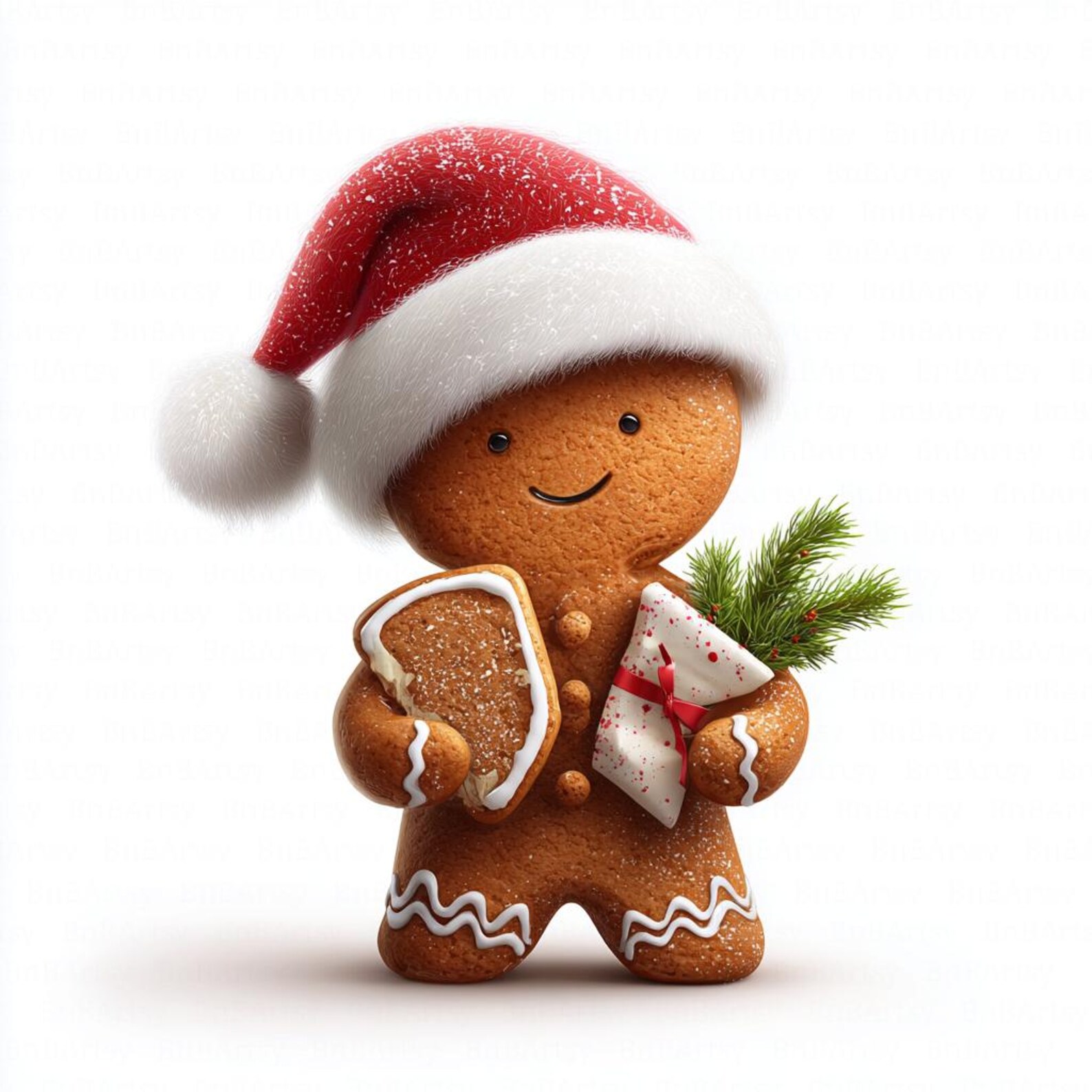 11 Cute Gingerbread Boy Clipart, Christmas Cookie, Printable Watercolor ...