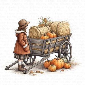 14 Fall Market Clipart, Thanksgiving Clipart, Fall Girl Clipart ...