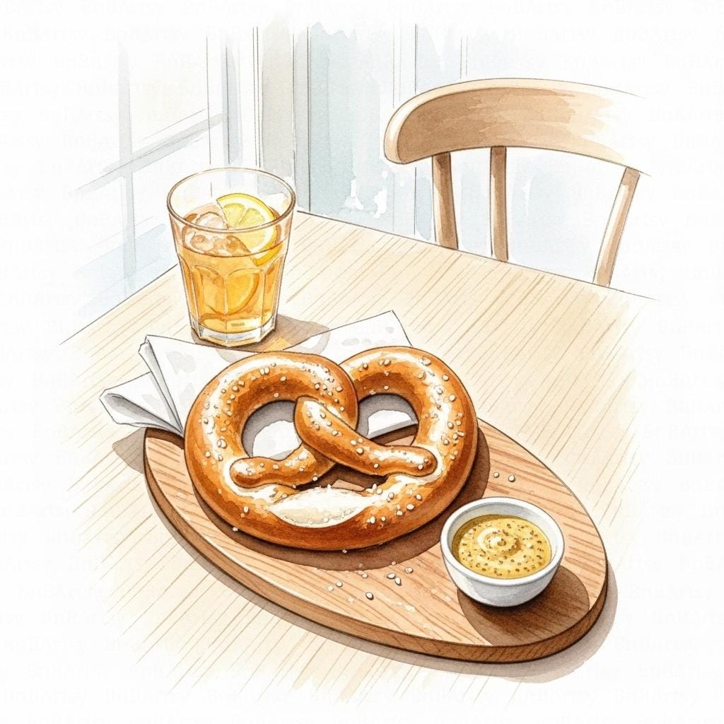 Pretzel Clipart, Watercolor Kitchen Decor Printable (digital Download ...