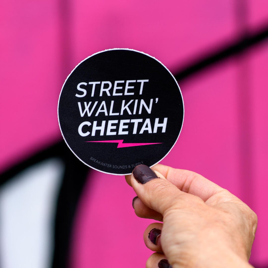 The Stooges Sticker | Street Walking Cheetah 3" Round Vinyl Sticker ...