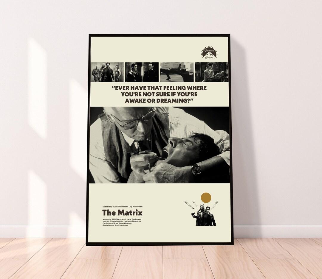 Retro the Matrix Poster - Keanu Reeves - Mid Century Modern - Movie Art ...