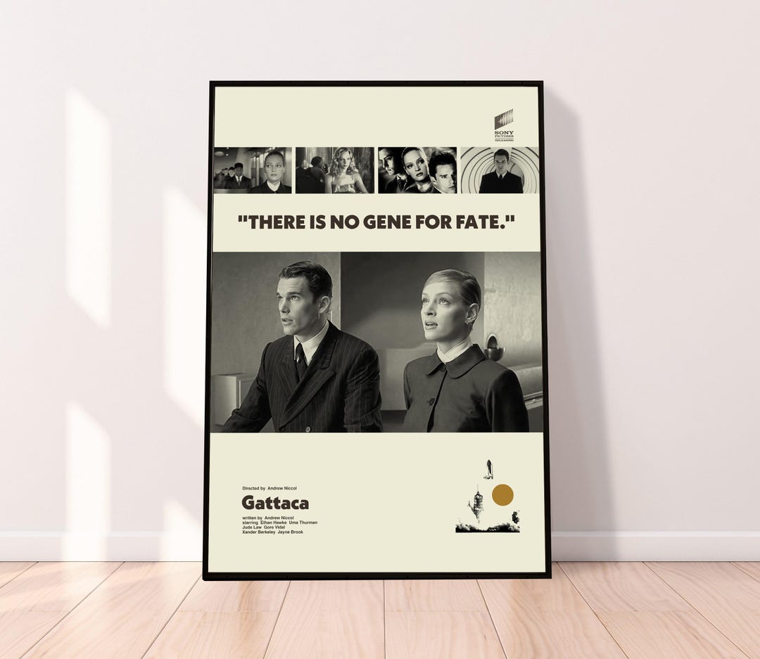 GATTACA Poster - Andrew Niccol - Mid-century Modern - Art Print - Black and White, Vintage ...