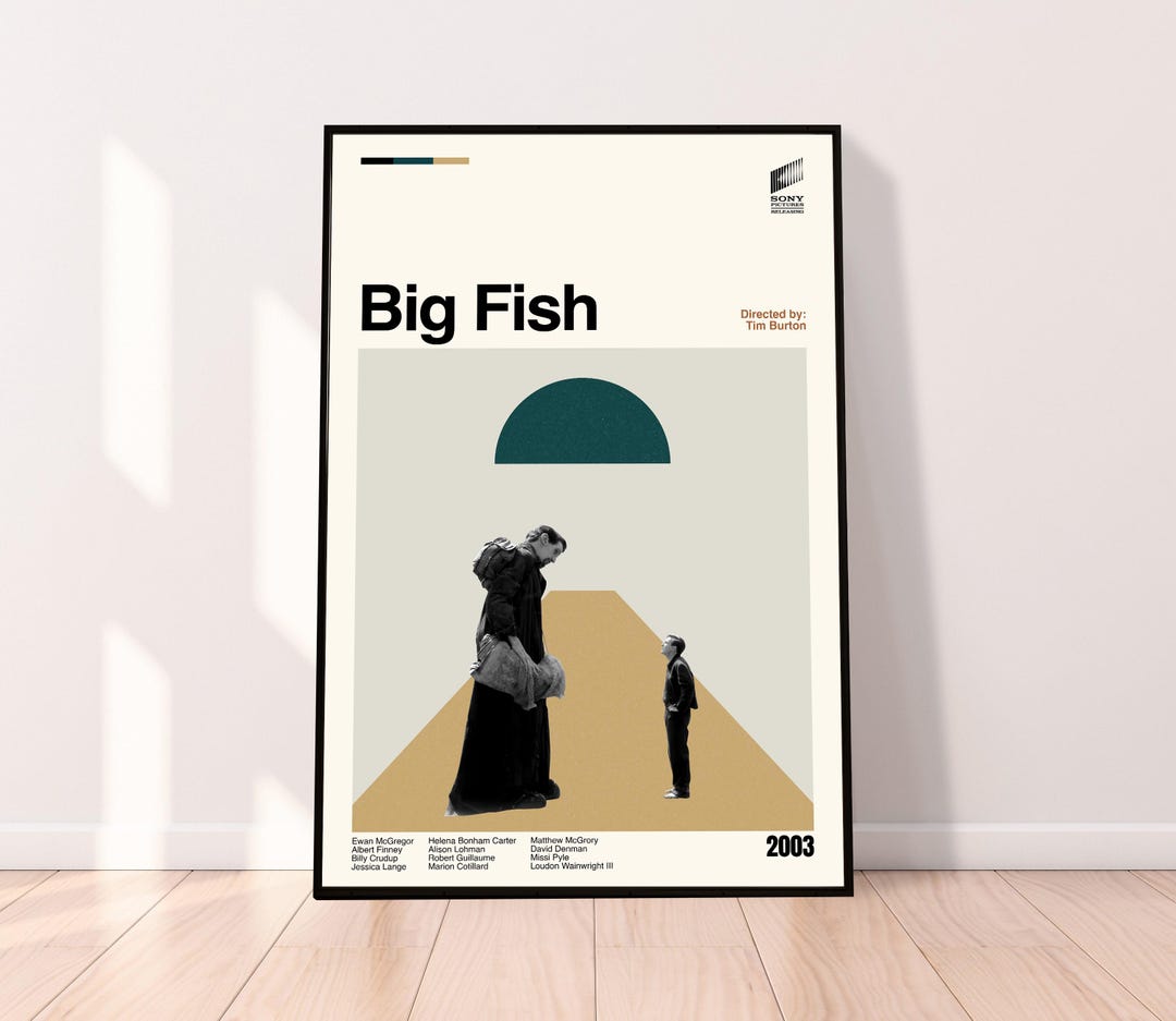 Big Fish Poster - Tim Burton - Film Poster - Mid-century Art - Vintage Poster, Retro Poster ...