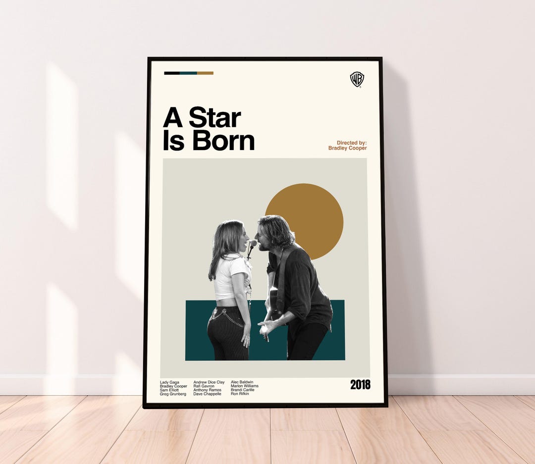 A Star is Born Poster - Bradley Cooper - Minimalist Art Posters - Mid ...