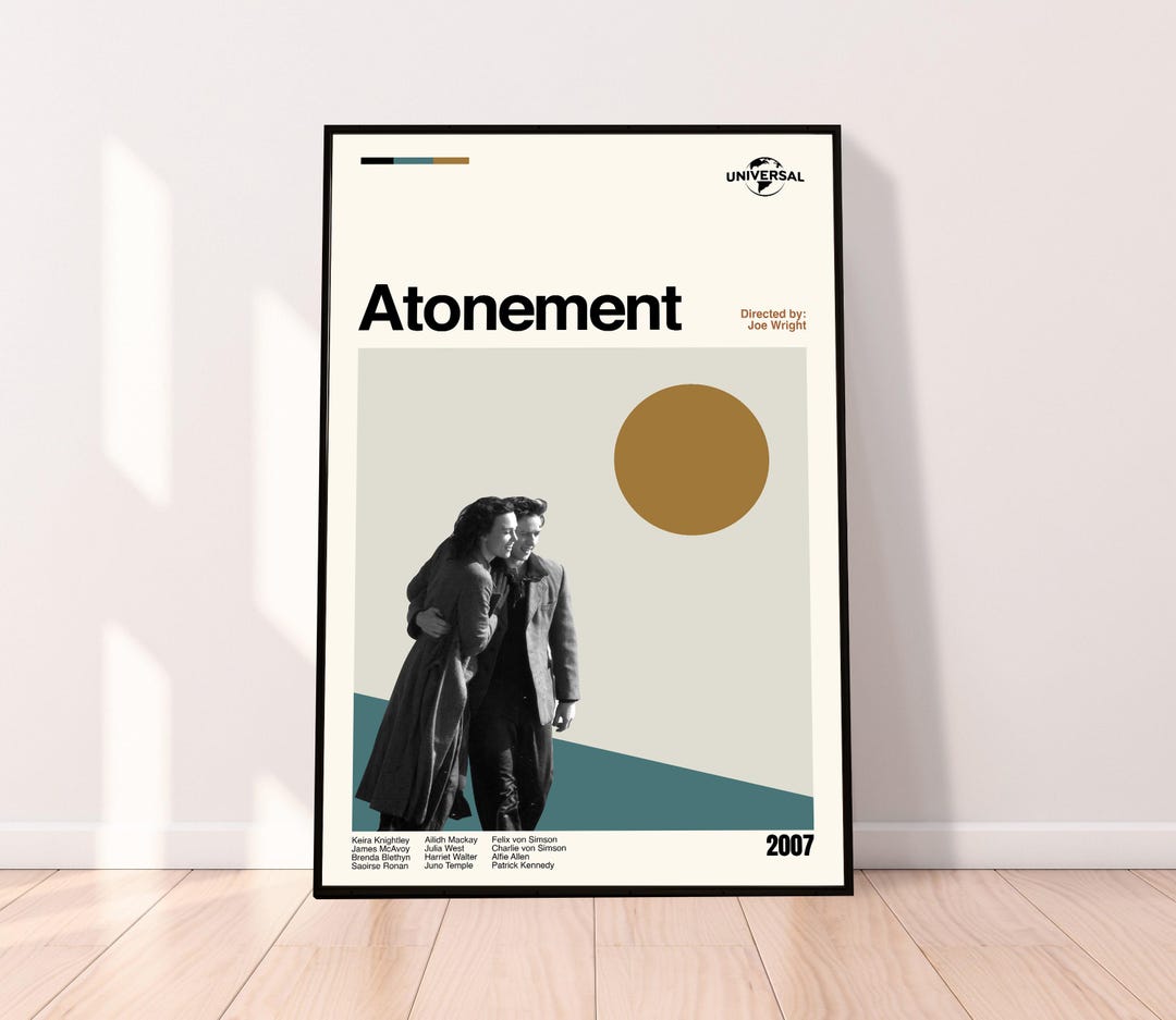 Atonement Poster - Joe Wright - Minimalist Art Posters - Mid Century ...